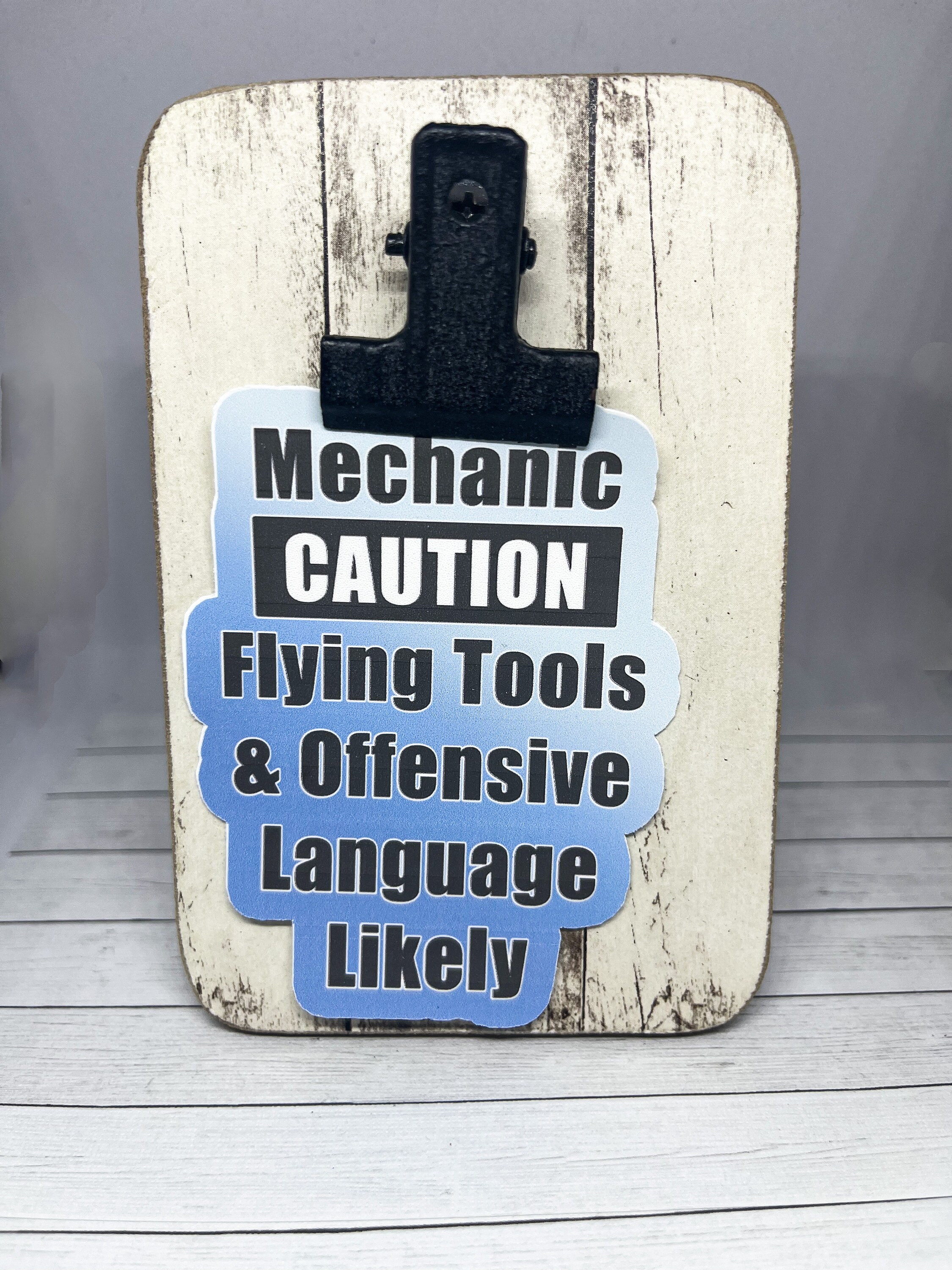 Mechanic Caution Waterproof Sticker - Etsy
