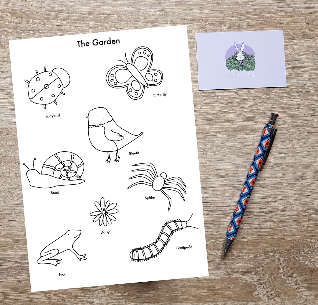 The Garden Colouring in Page - Colouring in Page - Nature - Children's ...