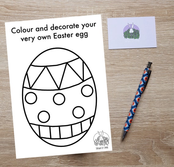 Easter Egg Colouring In Colouring In Page Easter | Etsy