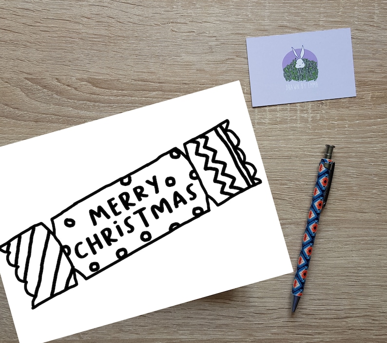 Christmas Cracker Colouring in Page - Colouring in Page - Christmas ...