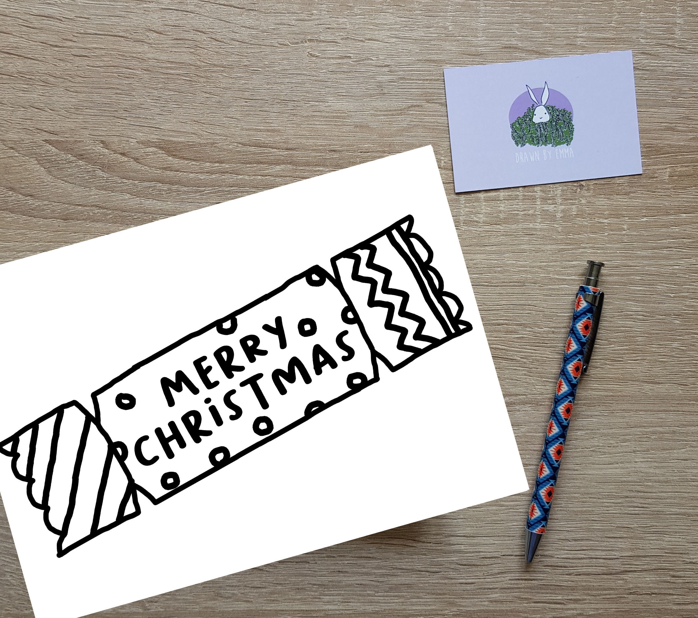 Christmas Cracker Colouring in Page - Colouring in Page - Christmas ...