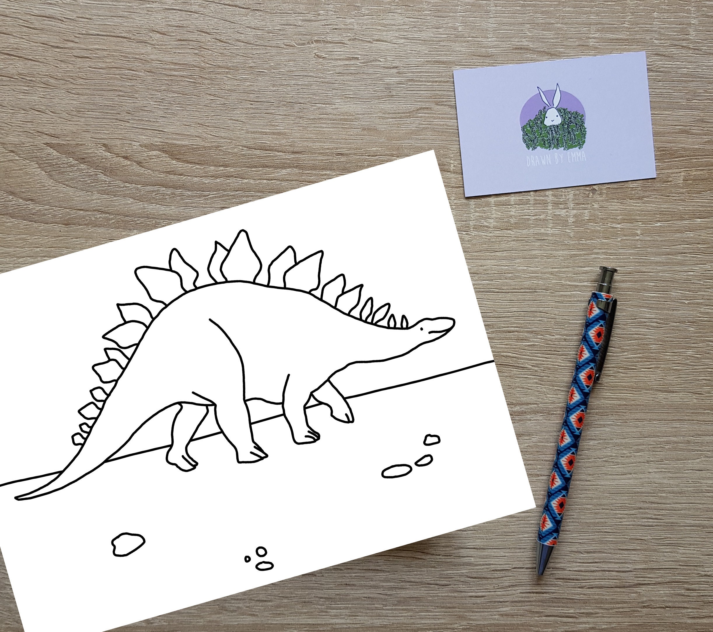 Stegasaurus - Dinosaur Colour in - Colouring in Page - Children's ...