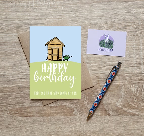 Happy Birthday Gardening Birthday Shed Gardening | Etsy