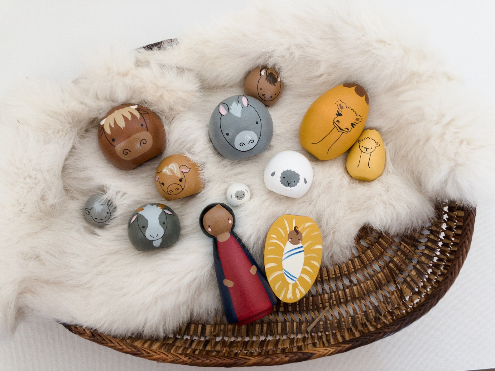 Unique Nativity Set for Mothers and Babies Peg Doll Nativity - Etsy