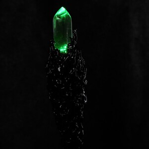 Green Flame Wizard Staff - Etsy