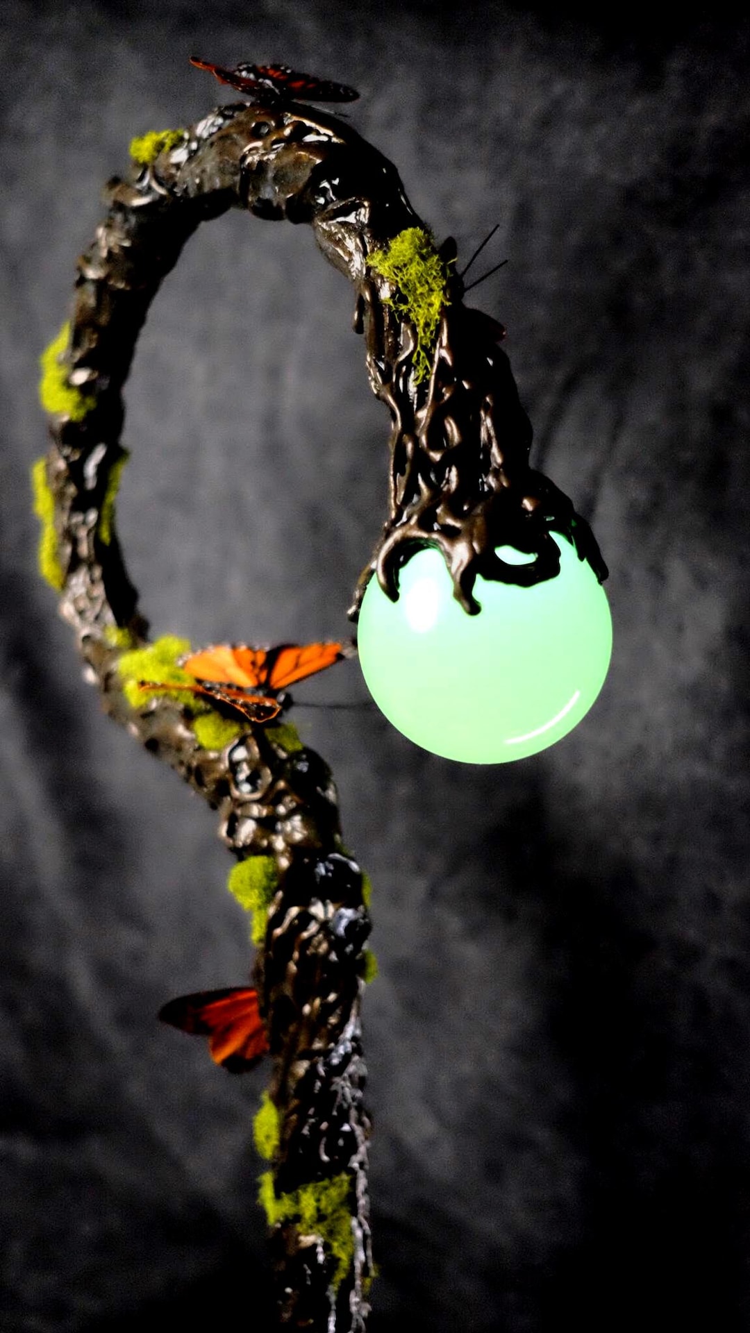 Enchanted Fae Moss Staff – Uv-charged Glow Orb With Removable ...