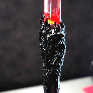 Red Flame Wizard Staff – Handcrafted LED Fantasy Staff With Crystal ...