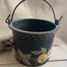 Vintage Cast Iron Painted Bucket - Etsy