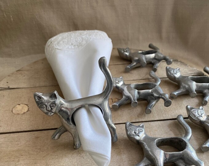 Vintage Cat Napkin Rings - Etsy