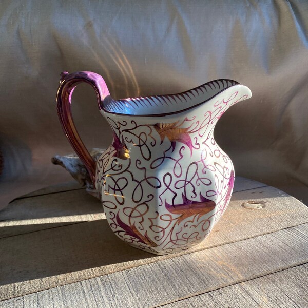 Lusterware Pitcher - Etsy