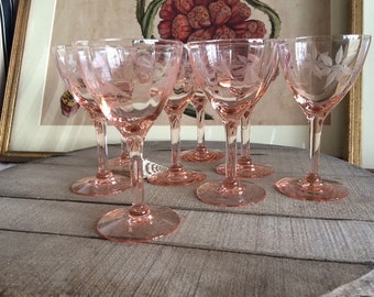 Vintage wine glasses | Etsy