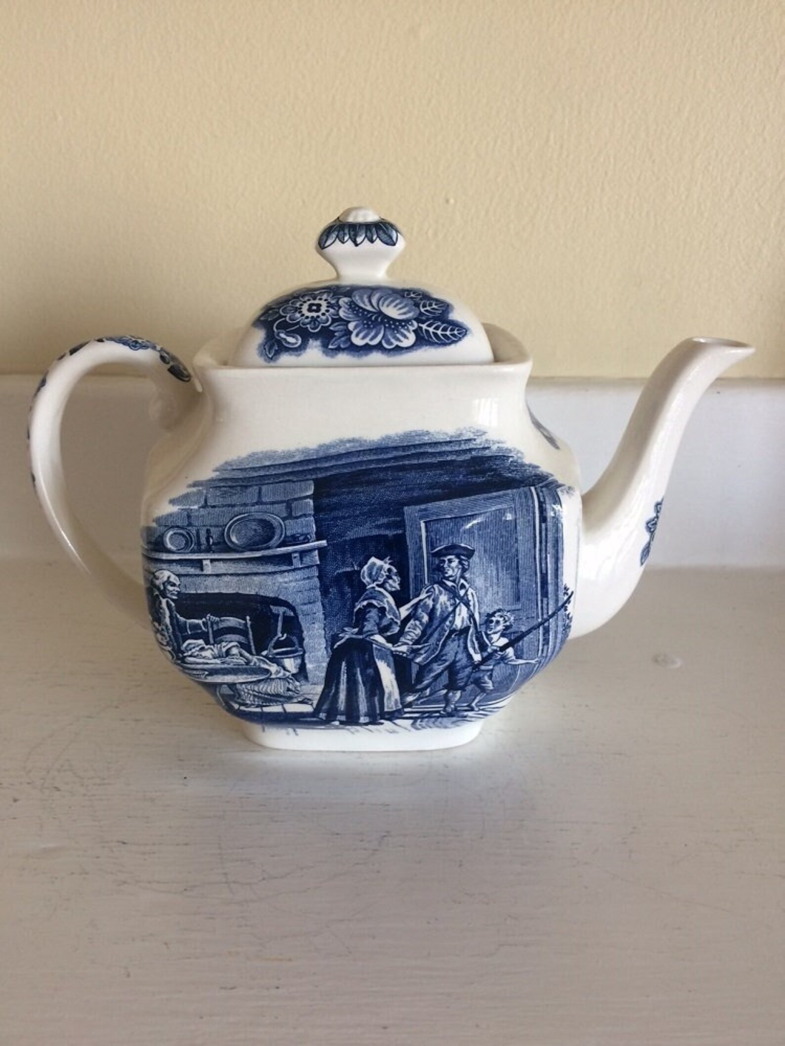Vintage Liberty Blue Teapot 4 Cups - Etsy