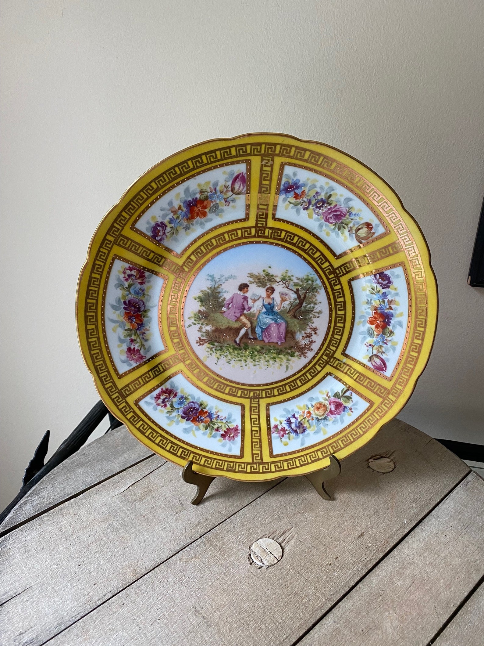 Antique SAXE Germany Collectible Plate - Etsy