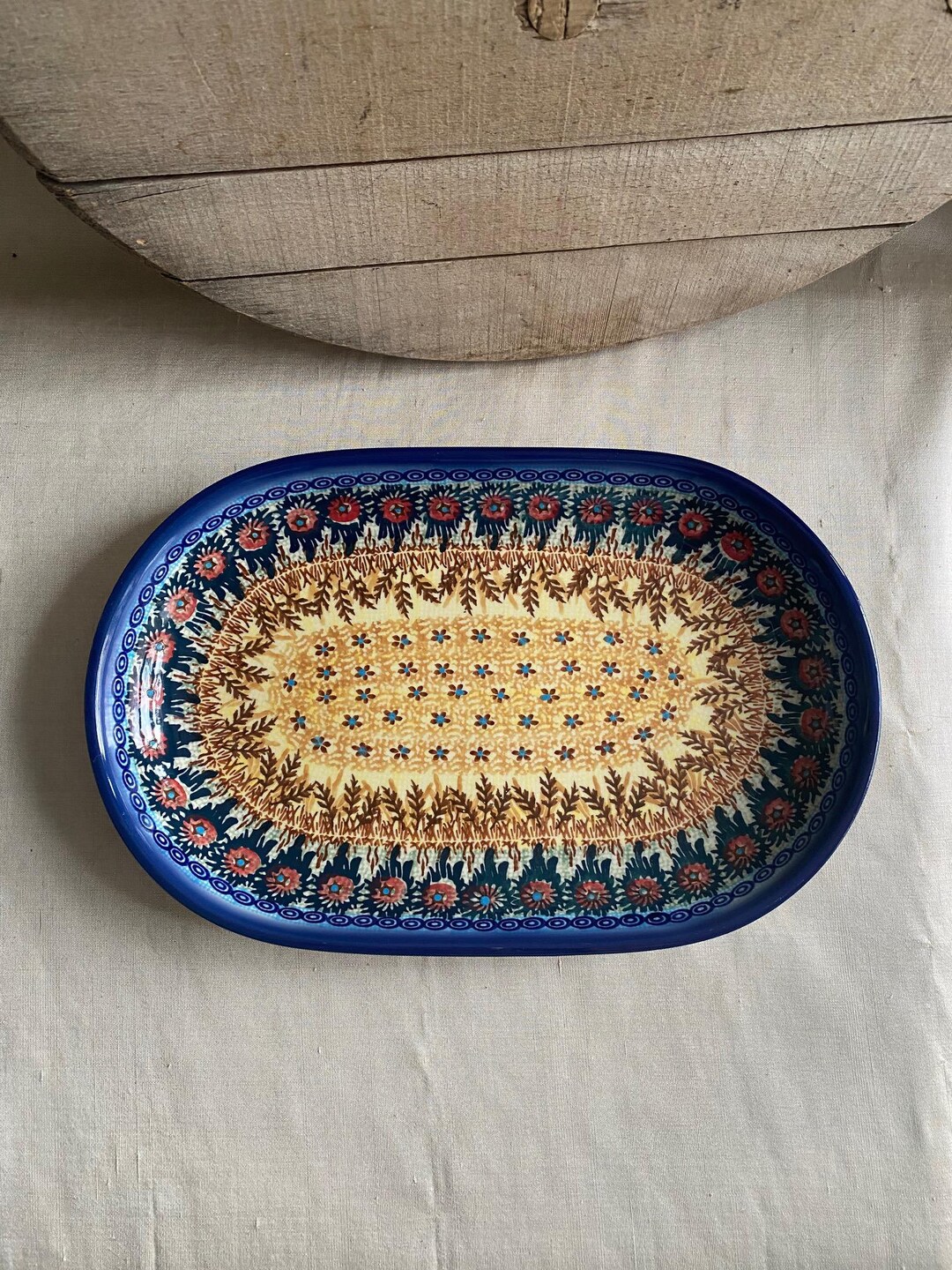 Polish UNIKAT ~ Oval Deep Platter - Etsy