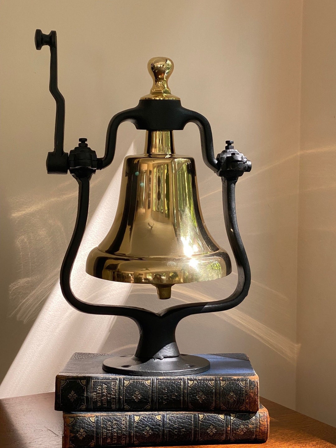 Railroad Bell ~ Vintage Casted Brass & Iron - Etsy