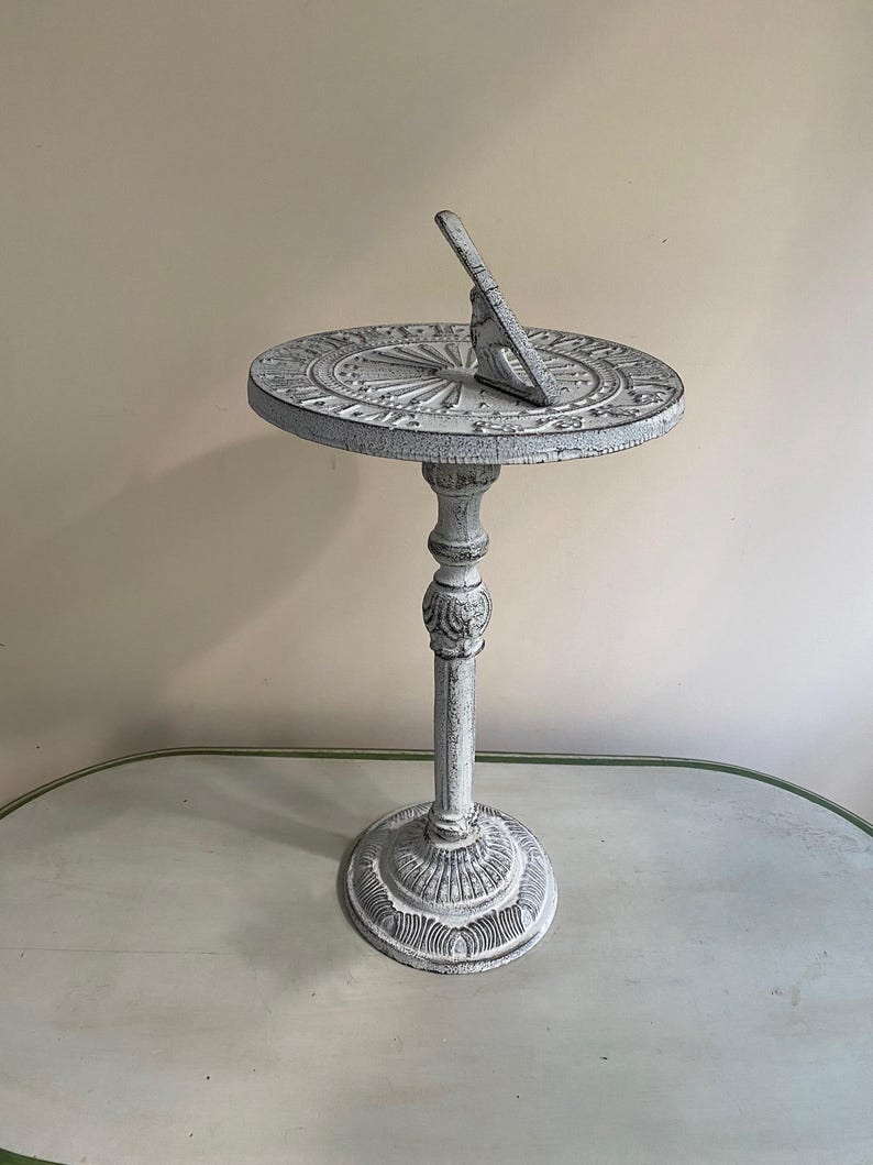 Antiqued Cast Iron Garden Sundial - Etsy