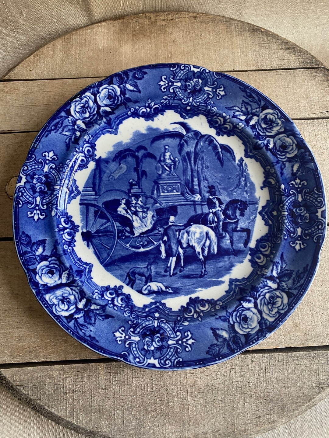 Historical Blue Staffordshire Plate Spanish Festivities 1798 - Etsy