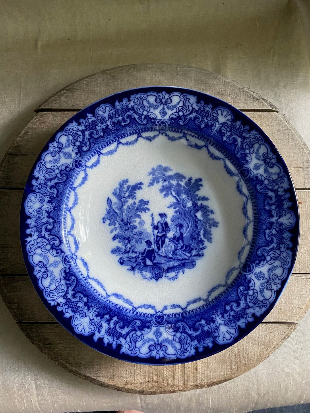 Doulton Flow Blue Soup Bowl - Etsy