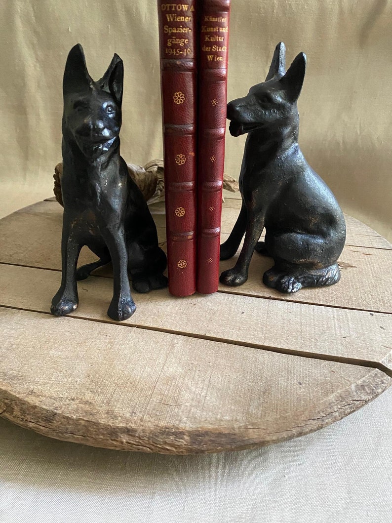 Vintage Casted German Shepherd Bookends ( Pair ) - Etsy