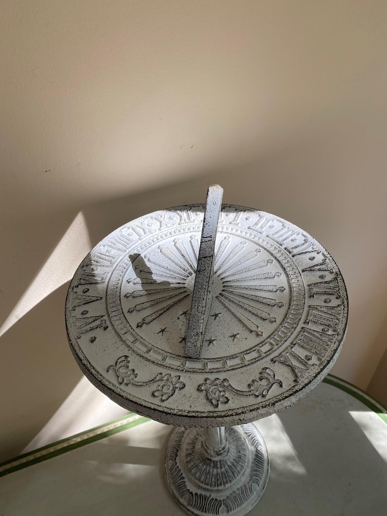 Antiqued Cast Iron Garden Sundial - Etsy