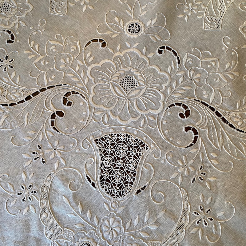 Embroidered Tablecloth - Etsy