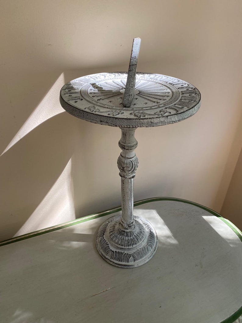 Antiqued Cast Iron Garden Sundial - Etsy