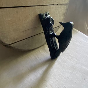 Craftsman Raven Door Knocker Black Iron - Etsy