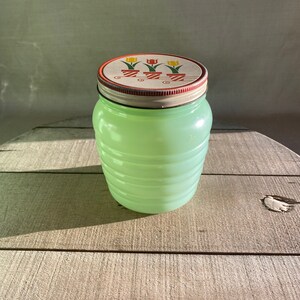 Vintage Jadeite & Tulip Grease Jar - Etsy