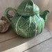 Vintage Majolica Cabbage Teapot - Etsy