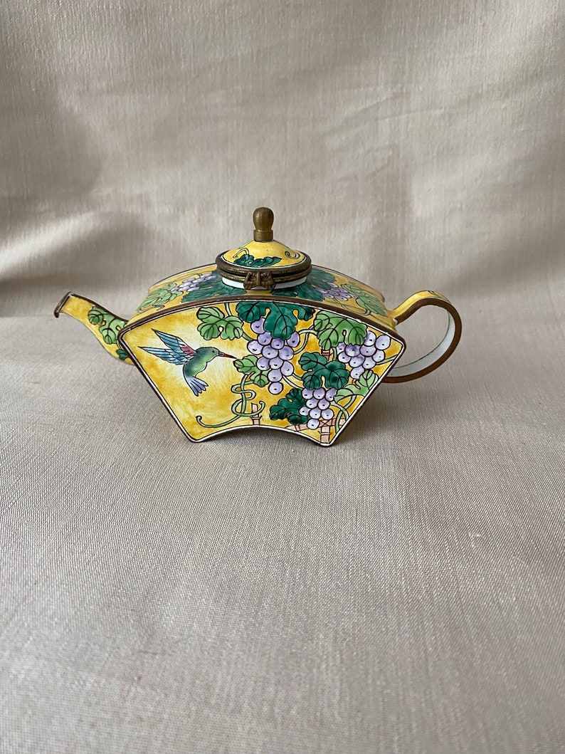 Kelvin Chen Enameled Miniature Teapot - Etsy Kelvin Chen Enameled Miniature Teapot - Etsy