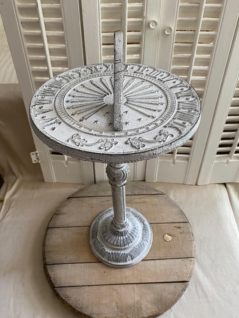 Antiqued Cast Iron Garden Sundial - Etsy