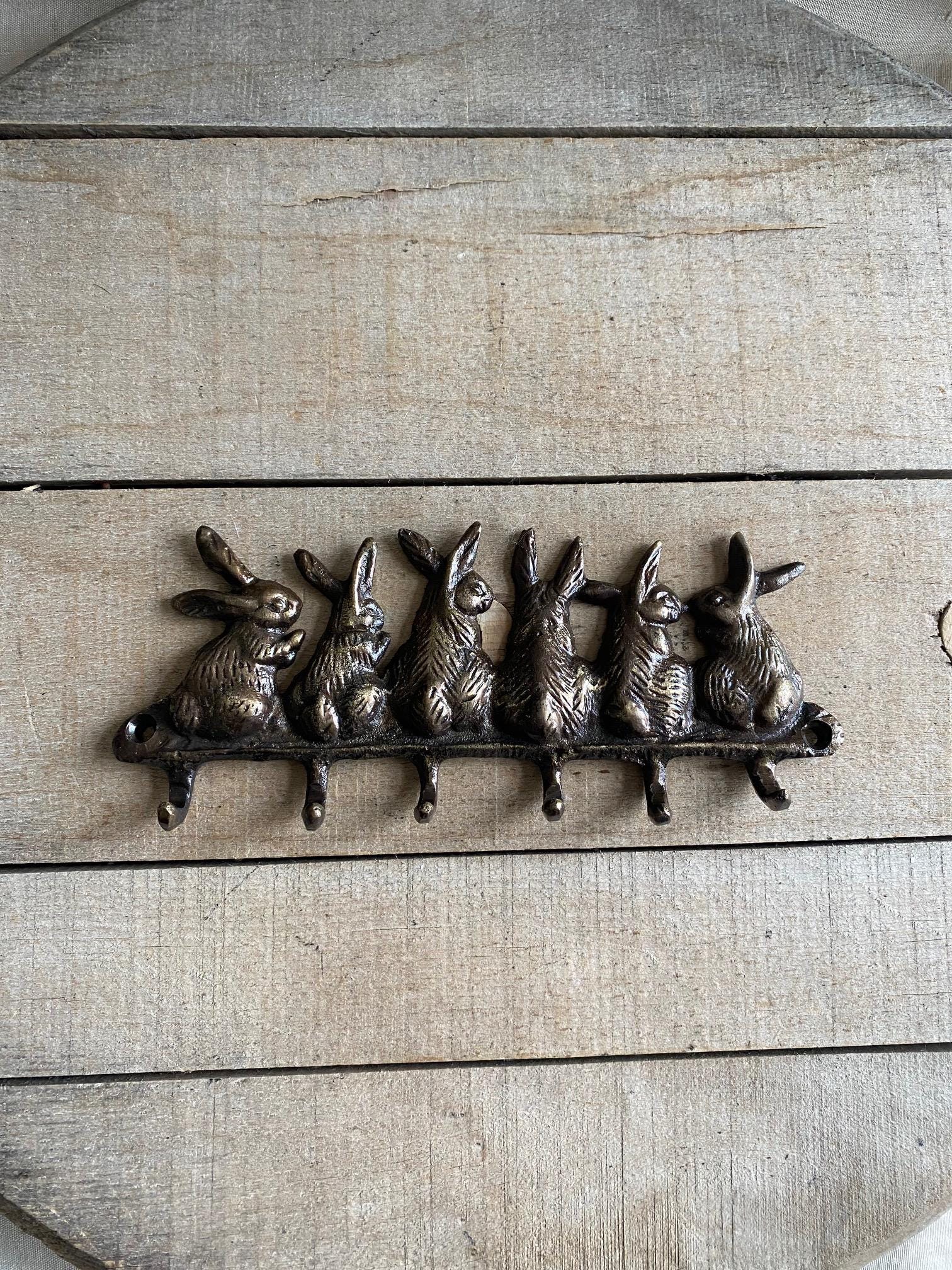 Bronze Bunny Key Rack - Etsy