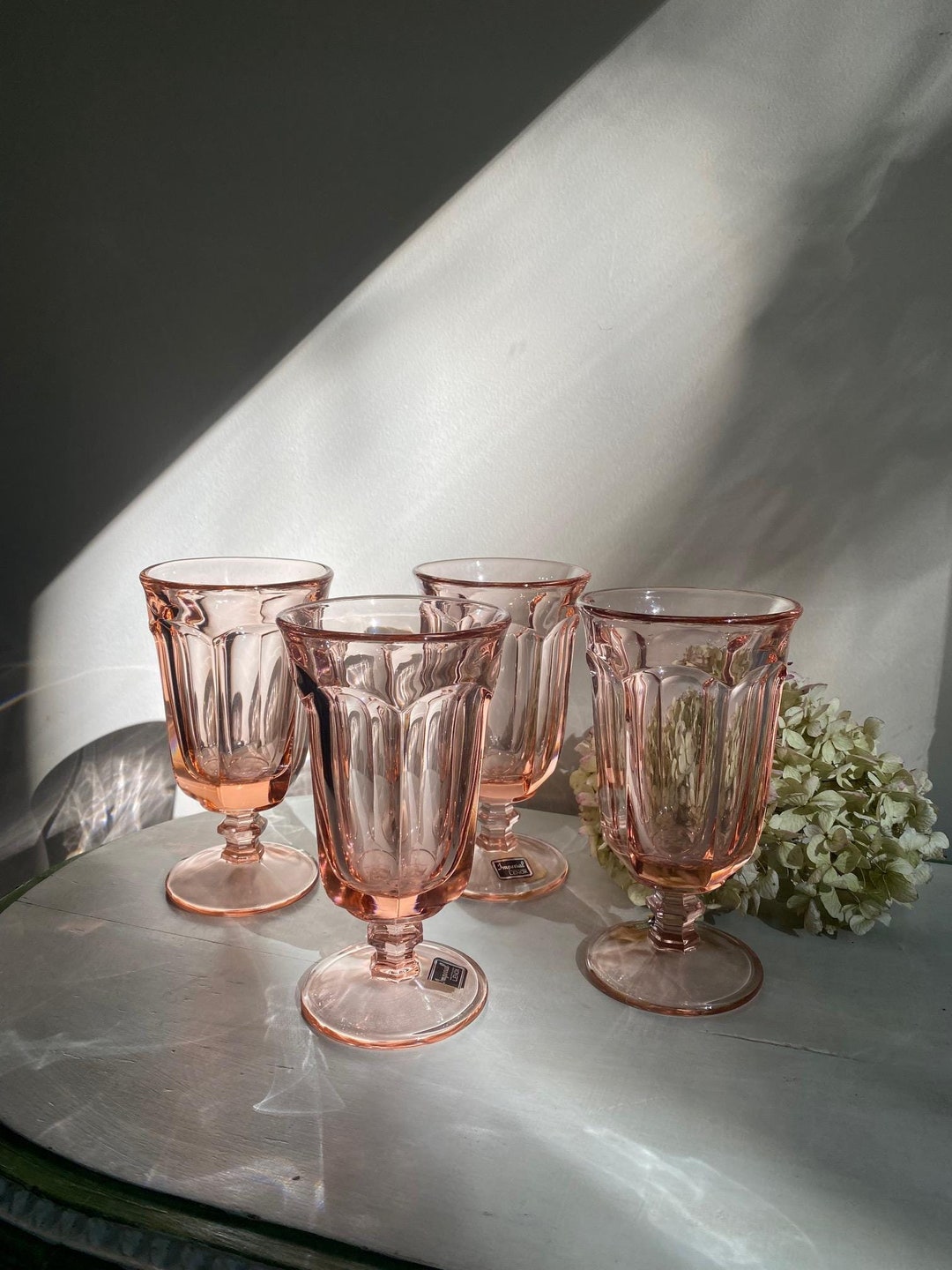 Vintage Lenox " Imperial" Pink Ice Tea Glasses ( Set of 6 ) - Etsy