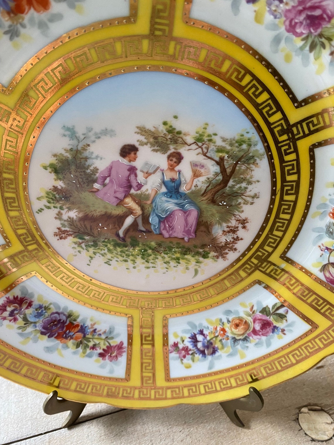 Antique SAXE Germany Collectible Plate - Etsy