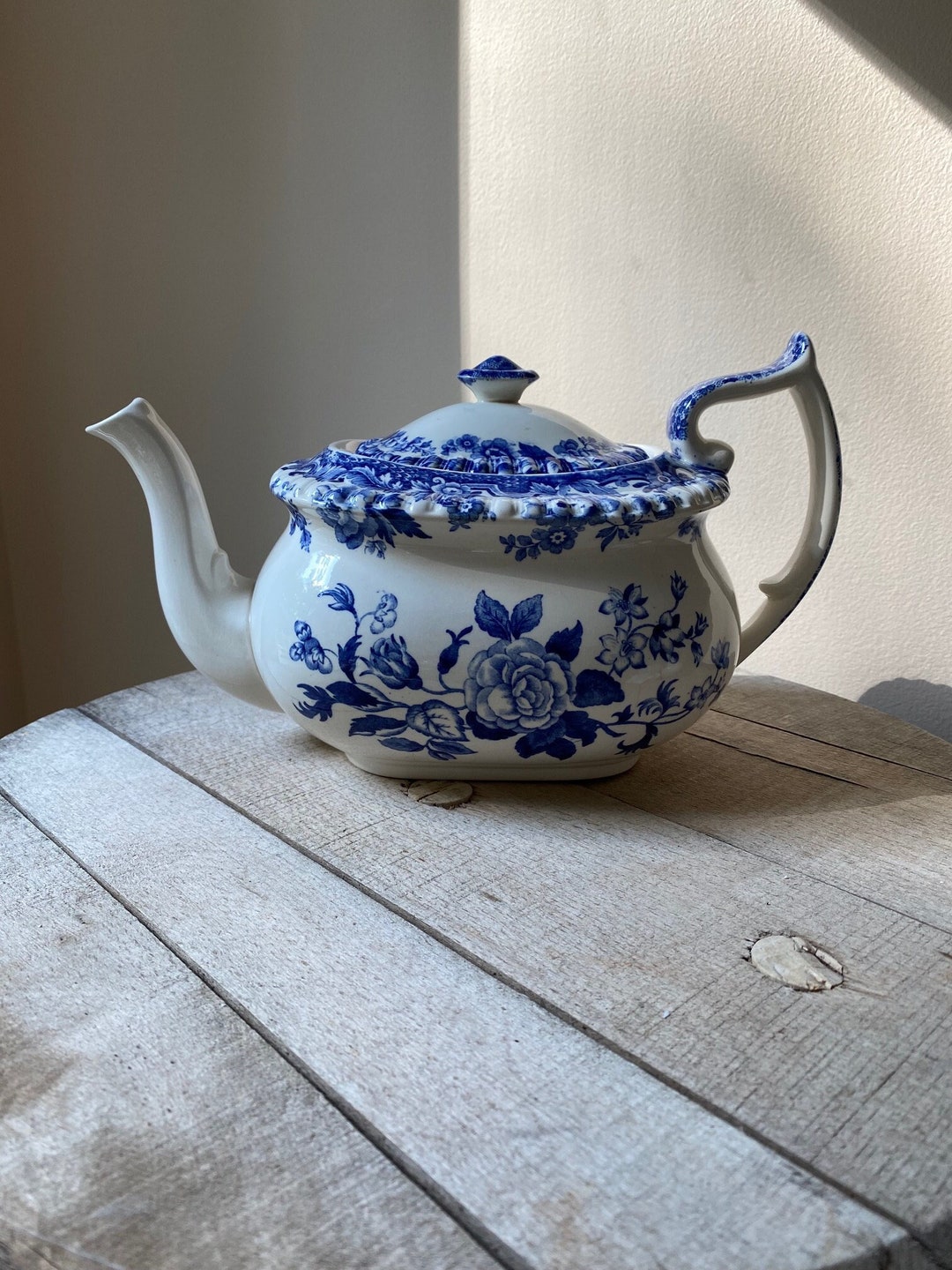 Spode Blue Room Garden Teapot - Etsy