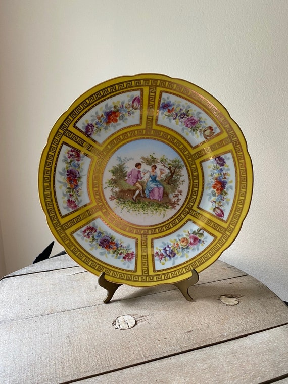 Antique SAXE Germany Collectible Plate - Etsy