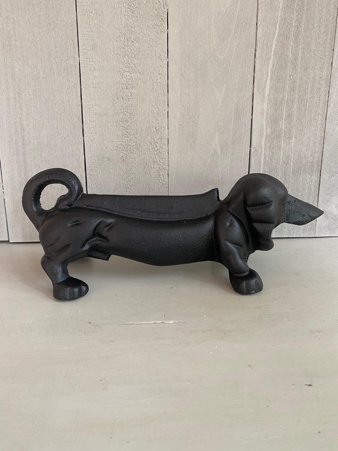 Cast Iron Dachshund Boot Scraper / Door Stop - Etsy