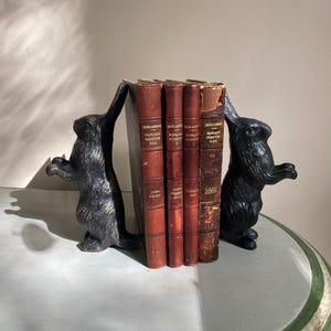 Whimsical Iron Bunny Bookends ( Pair) - Etsy