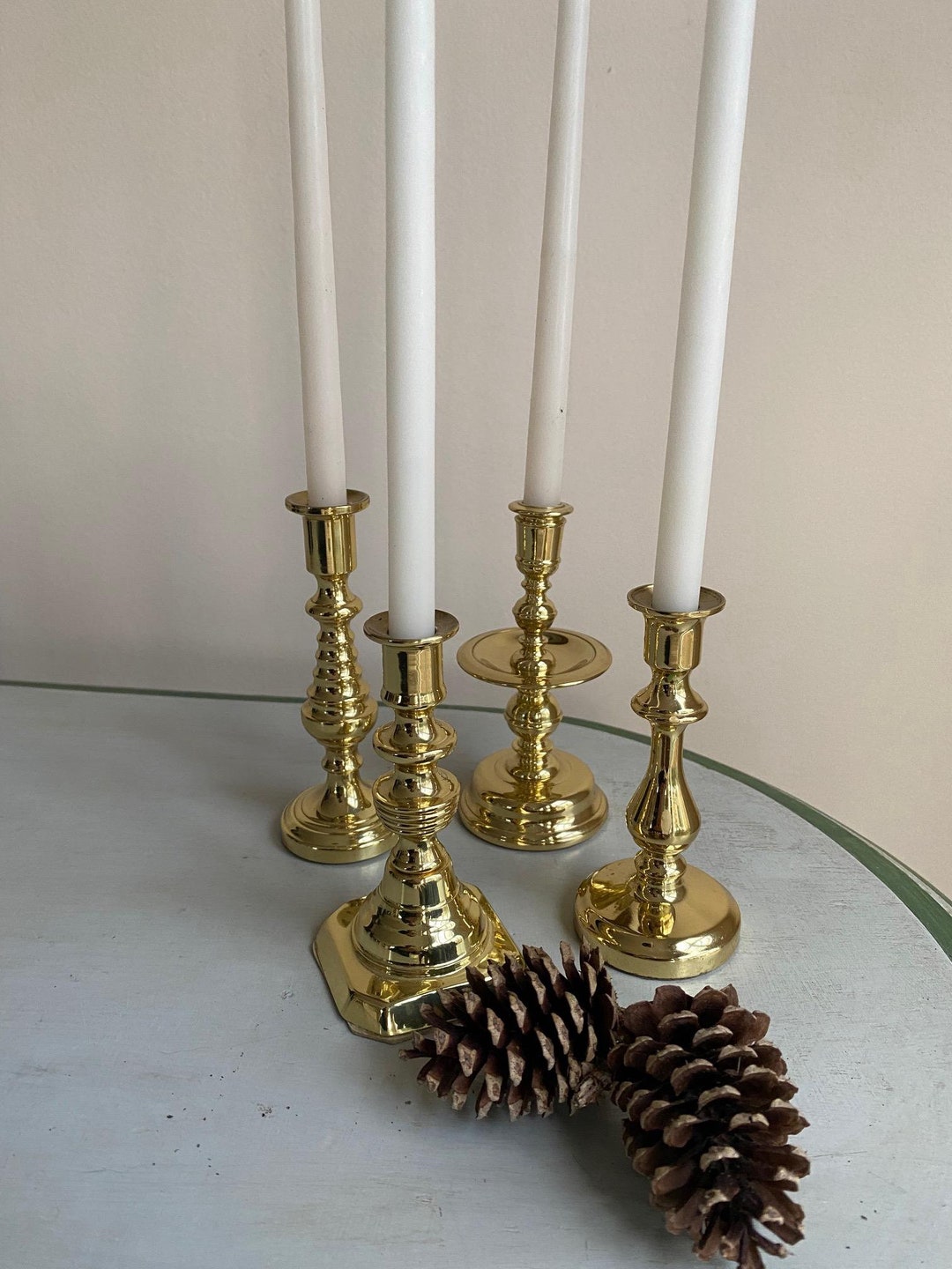 Baldwin Brass Mini Candlesticks ~ Set of 4 - Etsy