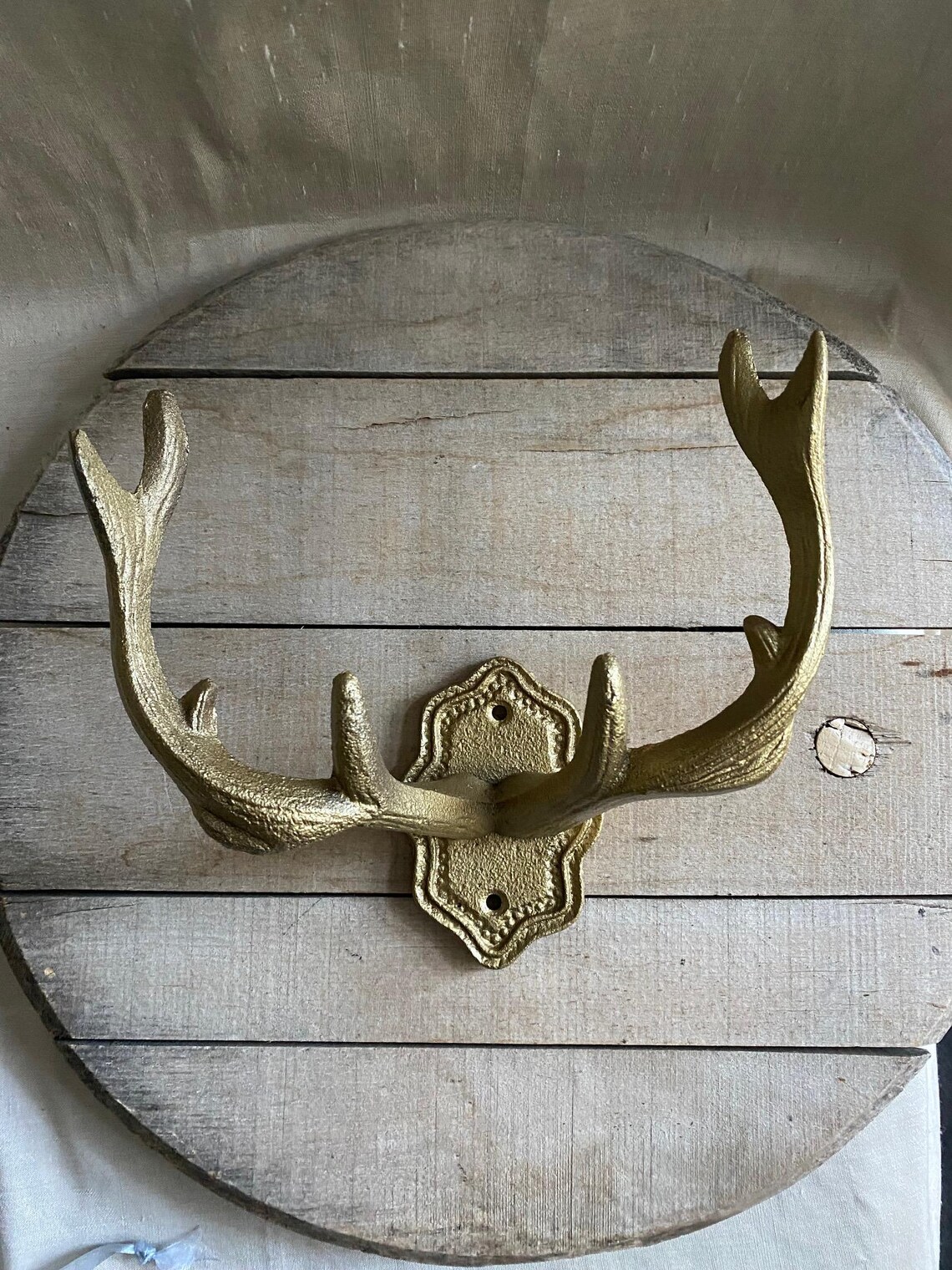 Gilded Gold Iron Antler Coat Hook ~ - Etsy