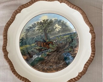 Vintage Spode Hunt Scene Dinner Plate | Etsy