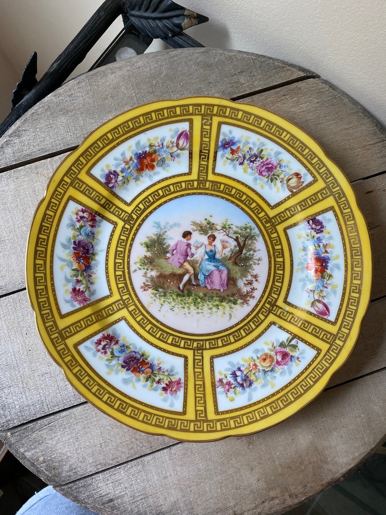 Antique SAXE Germany Collectible Plate - Etsy
