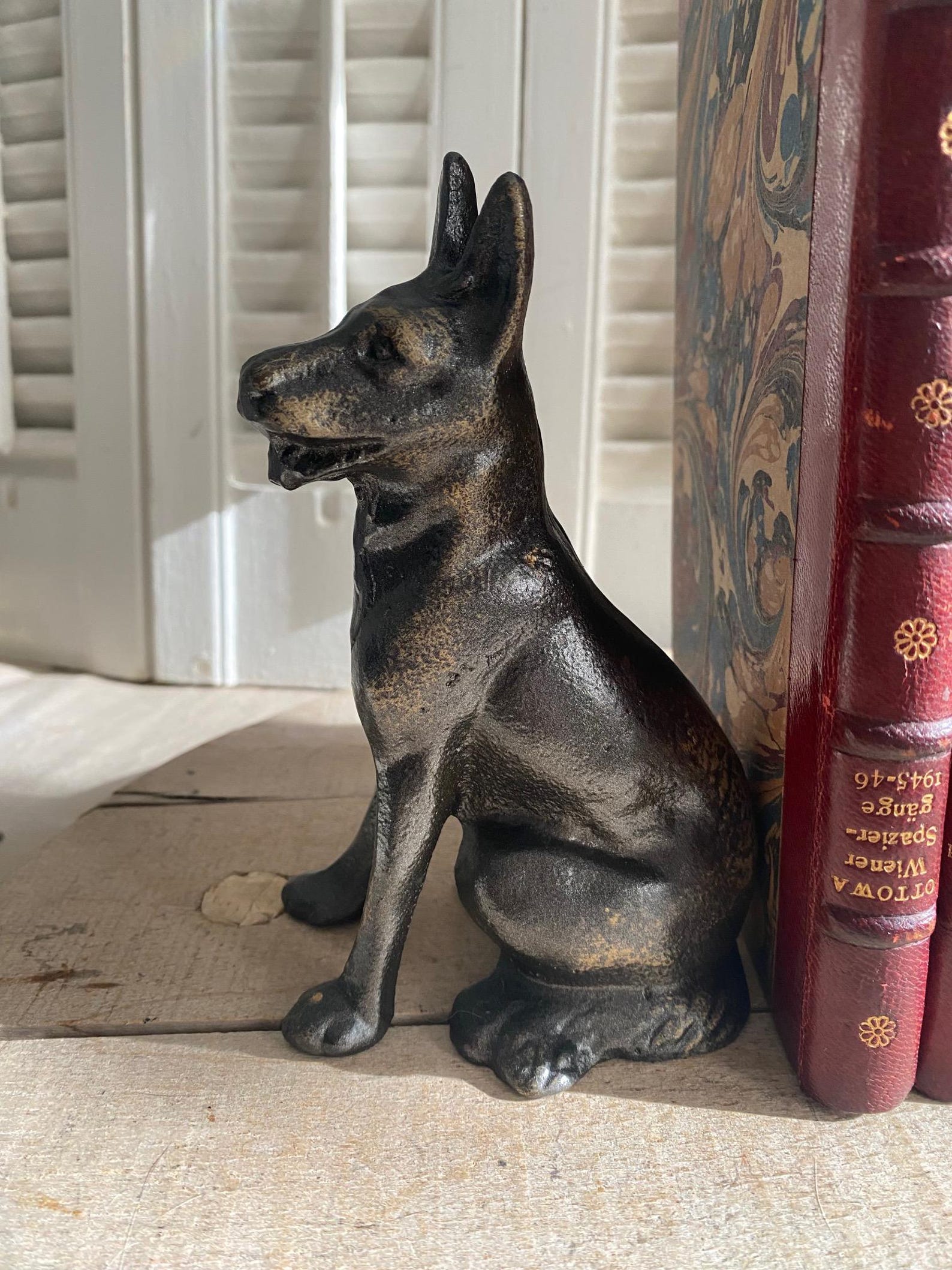 Vintage Casted German Shepherd Bookends ( Pair ) - Etsy