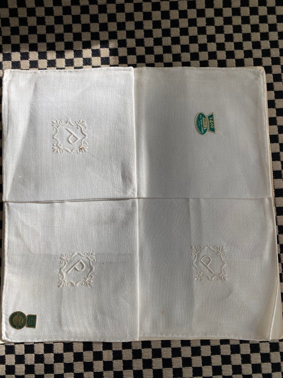 handkerchiefs set 3 vintage - Gem