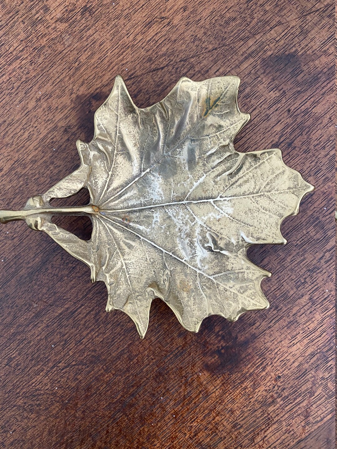 Brass Maple Leaf Tray by Virginia Metalcrafters - Etsy
