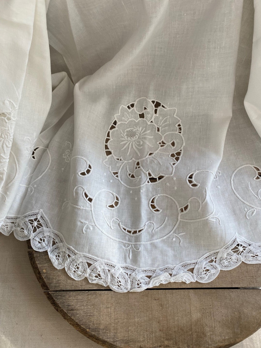 Paper White Open Cutwork Window Valance - Etsy