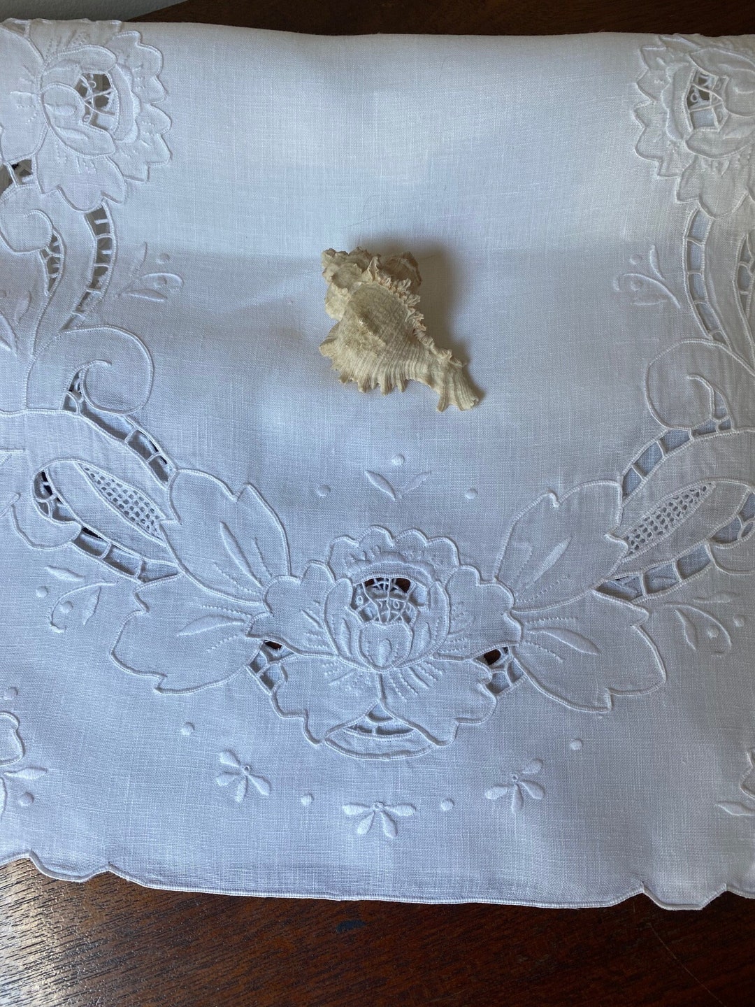 16x 41 Open Cutwork Linen Table Runner - Etsy