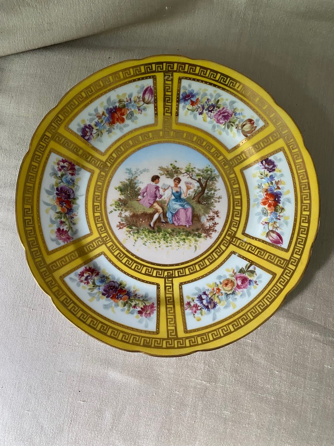 Antique SAXE Germany Collectible Plate - Etsy
