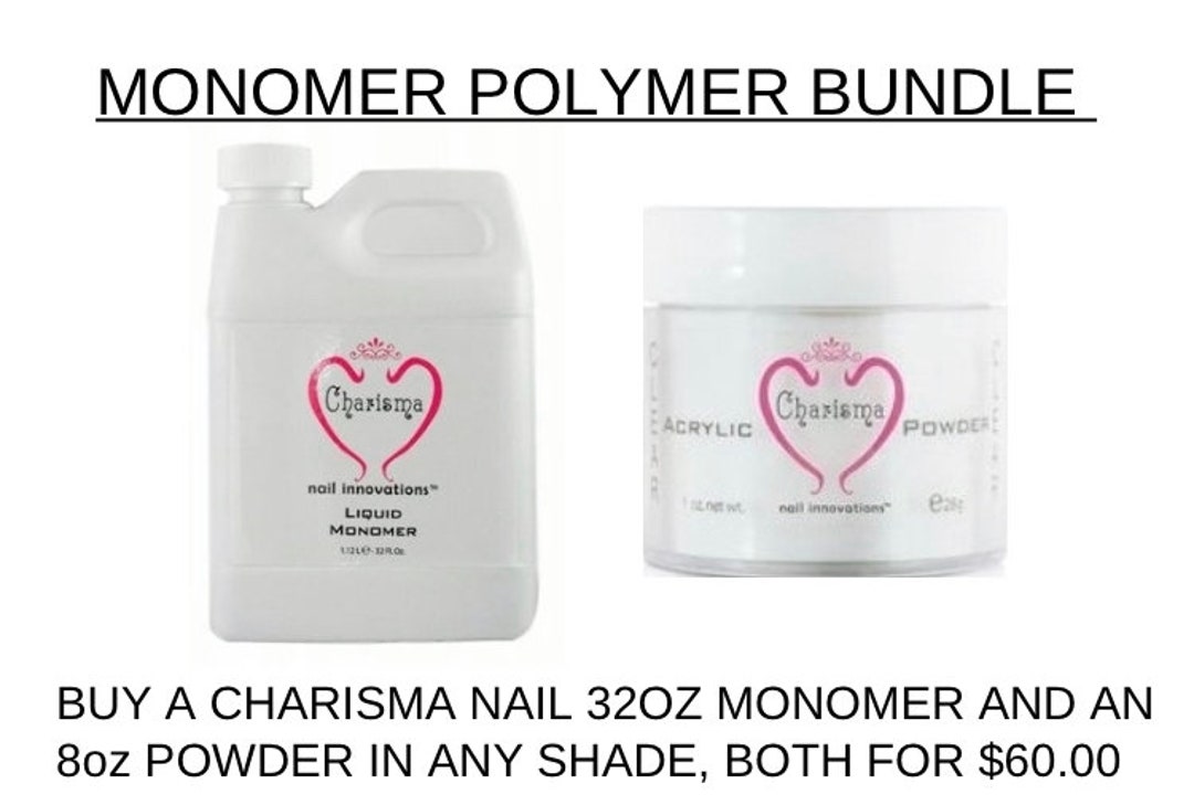 32OZ Monomer 8OZ Clear Acrylic Powder BUNDLE - Etsy