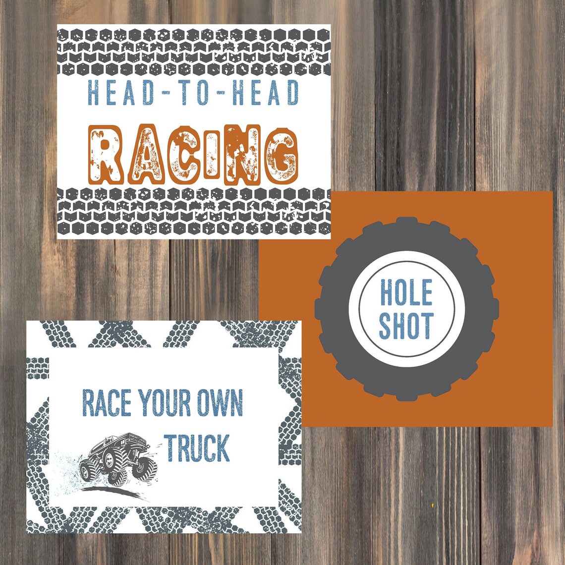 Monster Truck Party Signs | Monster Truck Birthday Party Activity ...